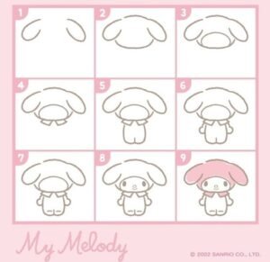 How to Draw Kuromi and My Melody - Kuromi